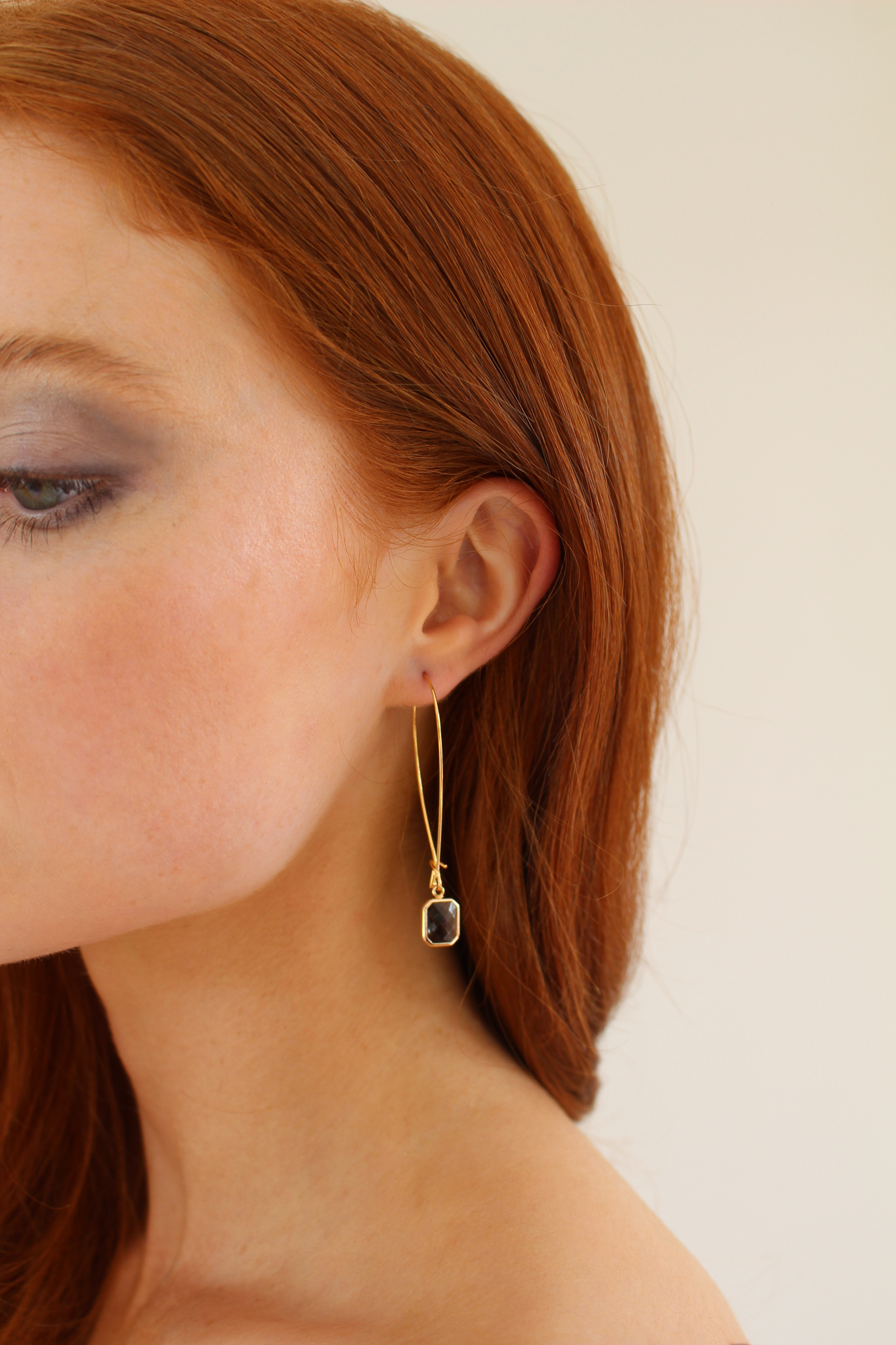 Fleur Slate Earrings- Long | K Kajoux Jewels | Luxury Irish Craft